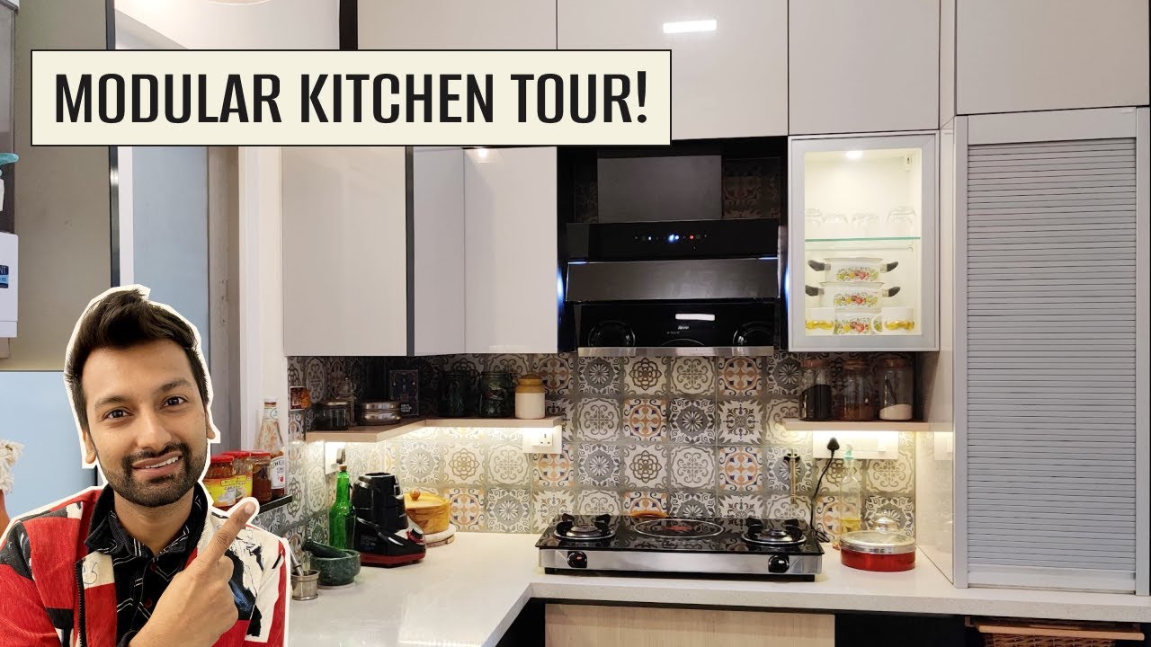 Modern Modular Indian Kitchen Tour (storage and organization tips ...