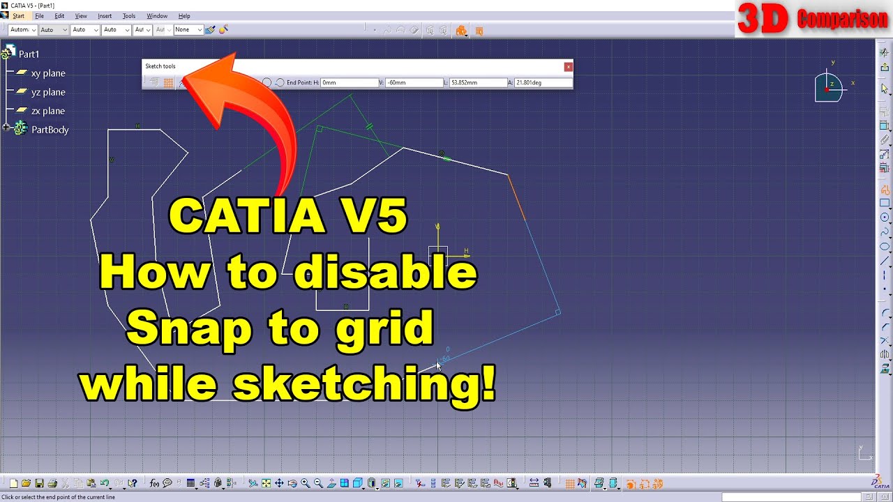 How To Disable Snap To Grid In Catia V5 YouTube How To Disable Snap To Grid In Catia V5 YouTube