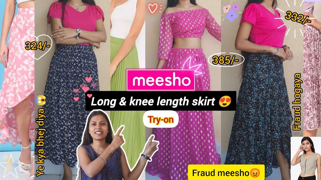 Meesho long skirt haul 💕 || Meesho skirt haul 🌸 || Affordable skirt ...