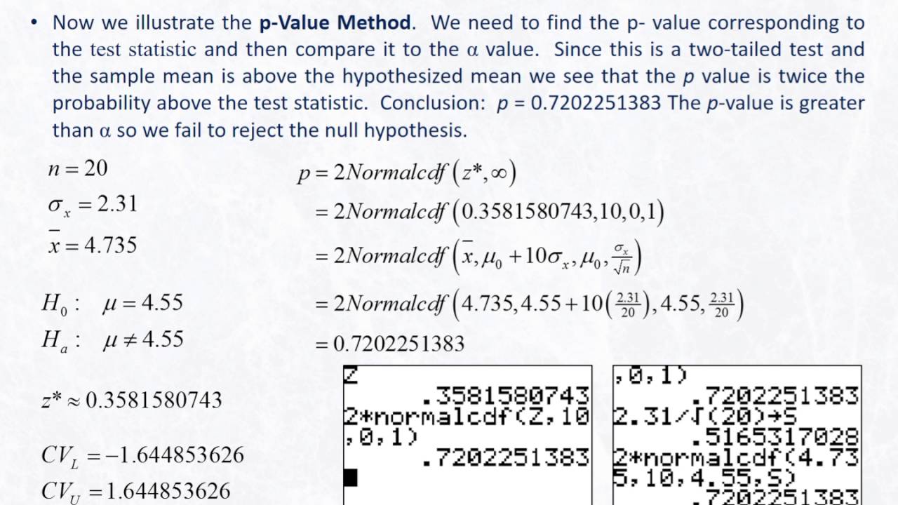Statistics 4.4.4 Two Tailed Z Test Exercise - YouTube