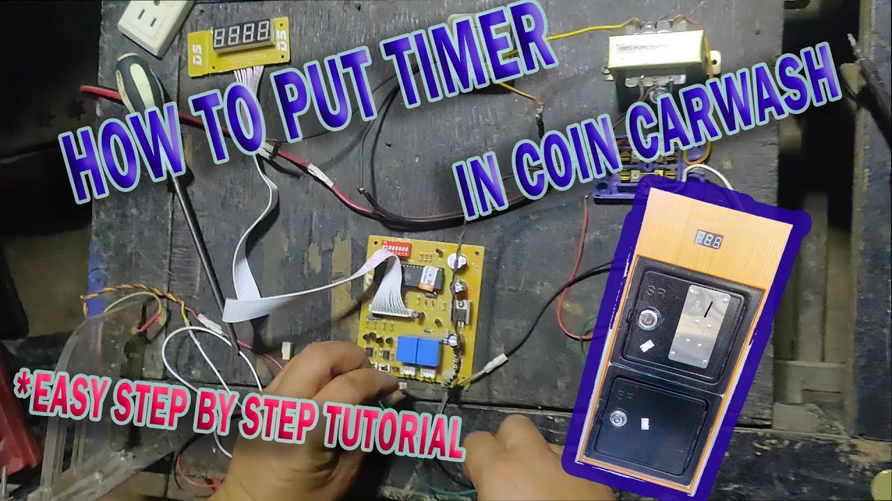 how to put a timer in coin carwash (ENGLISH SUBTITLE) - YouTube