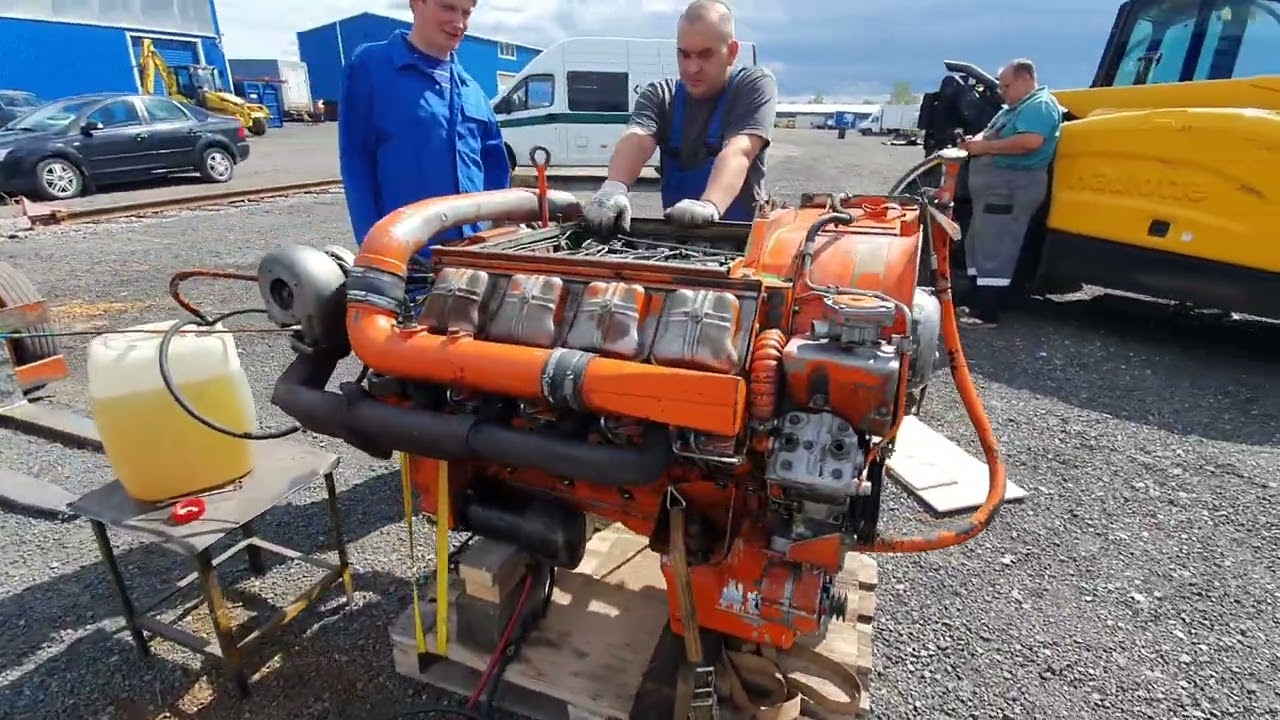 Запуск Deutz BF8L513 после ремонта - YouTube
