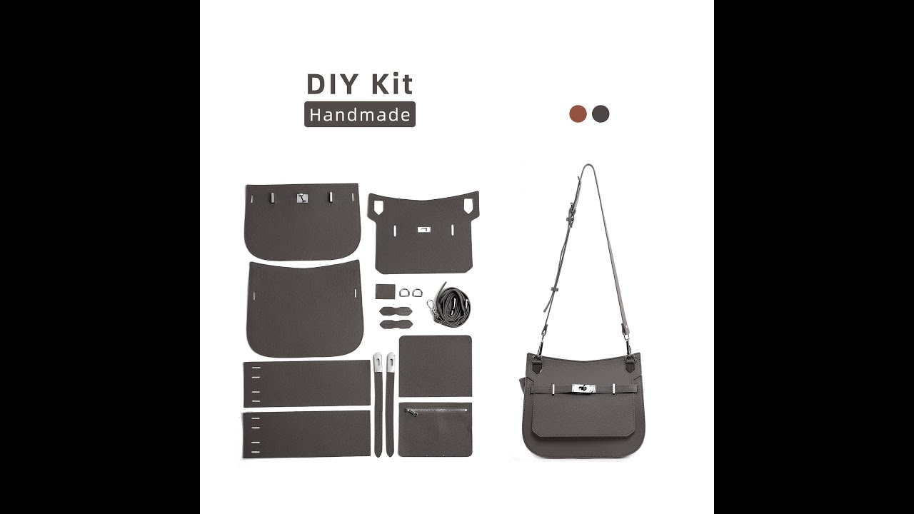 DIY Leather Birkin Kelly Bag - Make Your Own Bag.Sewing Craft Kit ...