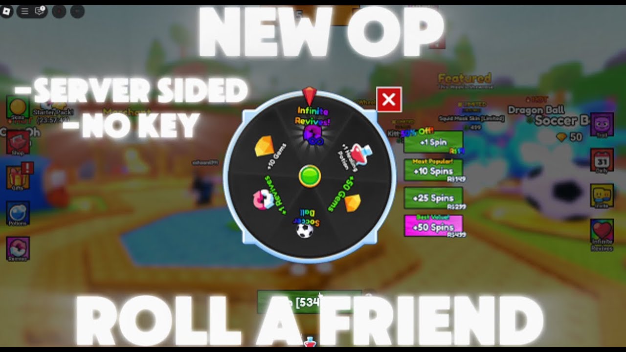 ROBLOX SCRIPT Roll a friend INFINITY WHEEL SPIN Keyless OP 2025 - YouTube
