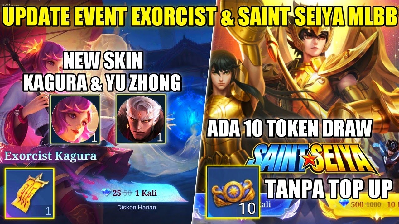 UPDATE EVENT URBAN EXORCIST & SAINT SEIYA MLBB! NEW SKIN EXORCIST ...