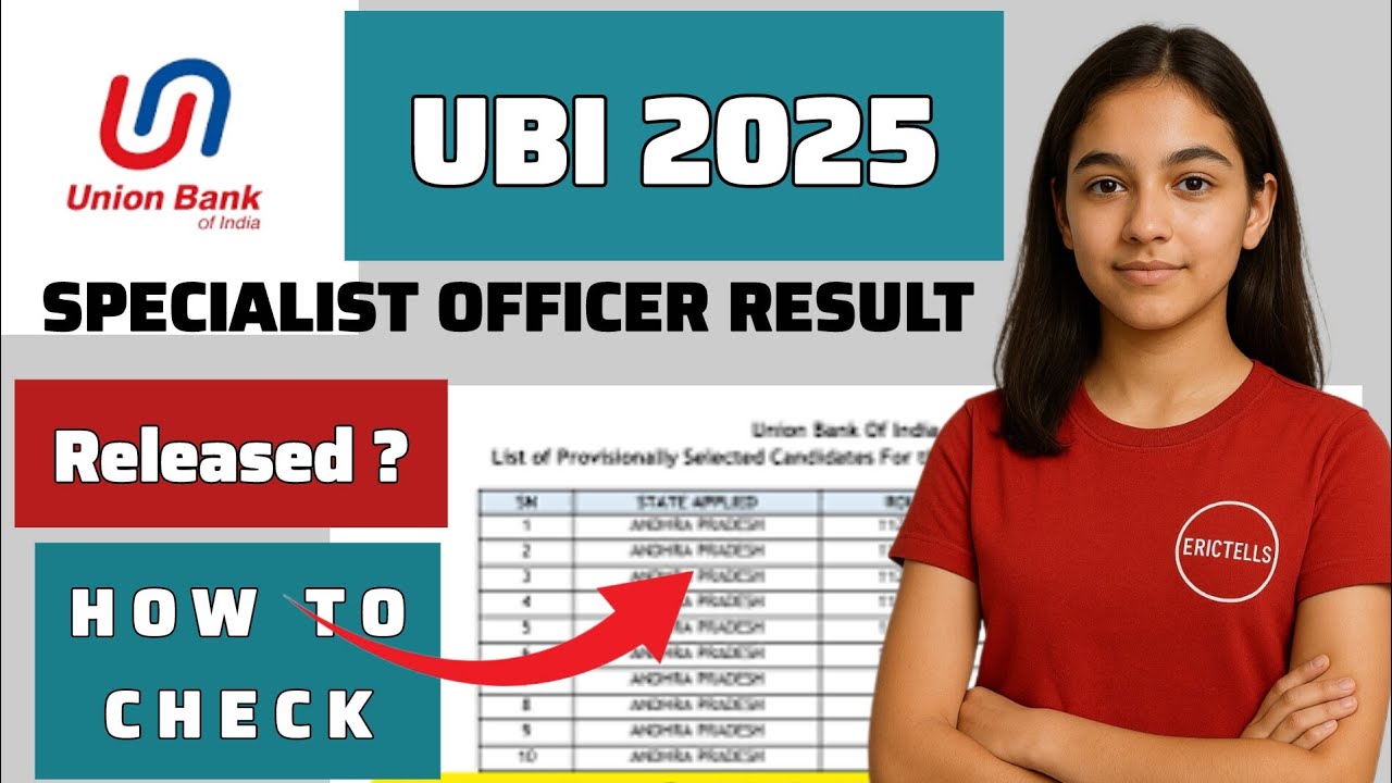 union bank of india so result 2025 | how to check union bank so result ...
