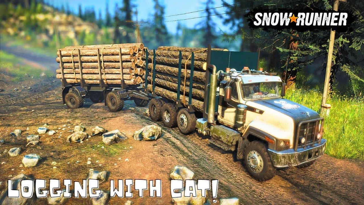 Logging with Caterpillar CT681! in Snow runner PC / Logitech G29 ...