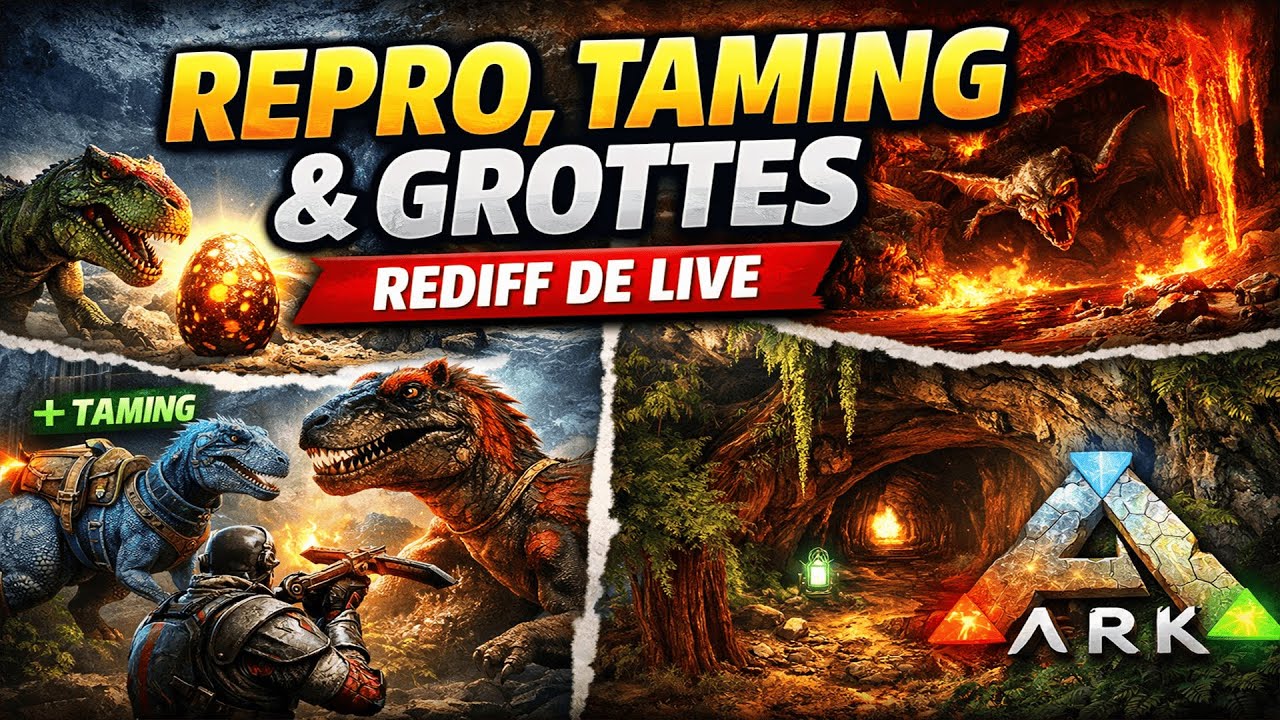 REDIFF STREAM 🔴 | Exploration des GROTTES les plus DANGEREUSES – ARK ...