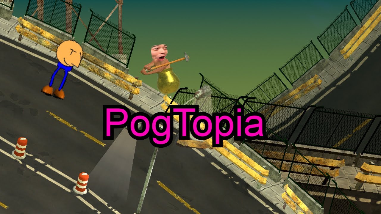 Getting over it but the map is Pogtopia - YouTube