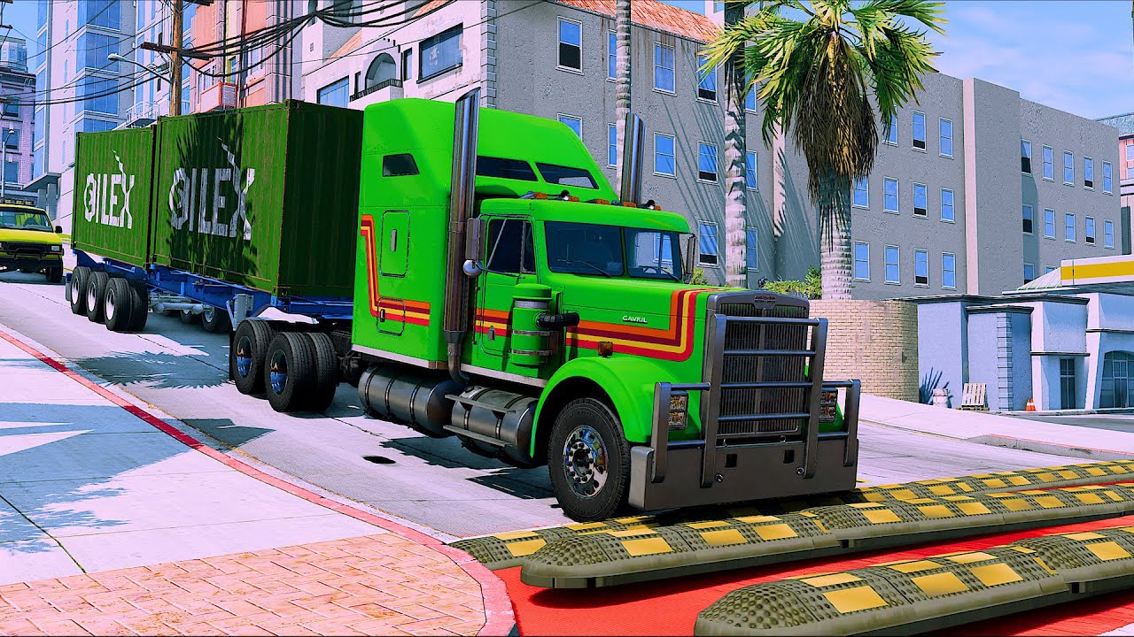 Trucks and Cars vs speed bumps | BeamNG Drive 321 - YouTube