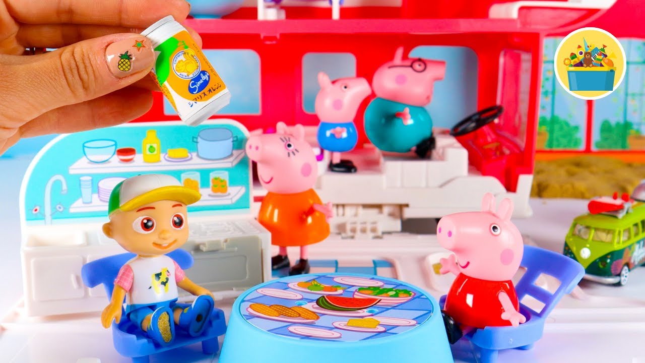 Cocomelon Friends Peppa Pig Pretend Play Camping Playset | Educational ...