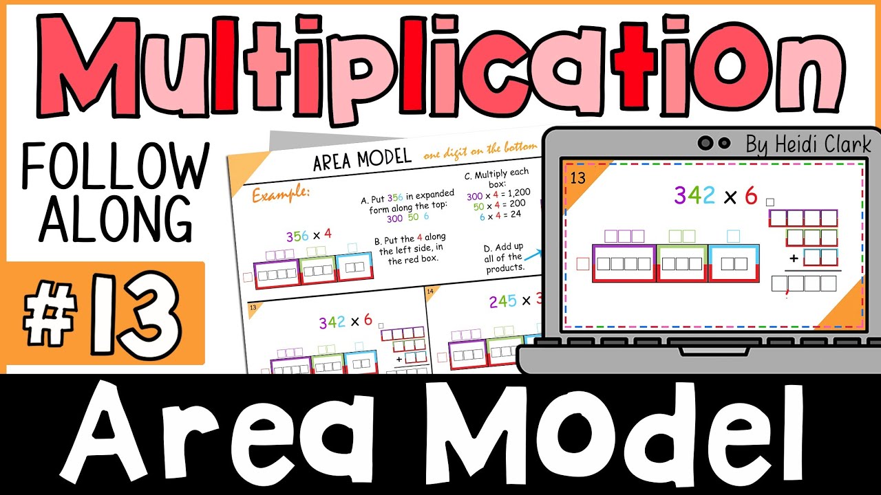 Area Model Multiplication, how to do the box method for double digit ...