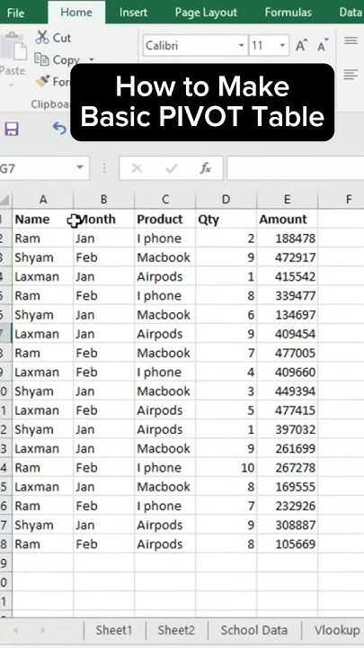 Excel Tips & Tricks | How to Make Basic PIVOT Table in Excel #exceltips #exceltutorial # ...