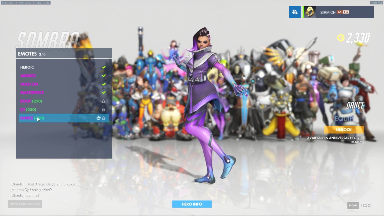 Overwatch Sombra dance-emote - YouTube