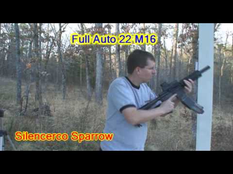 Silencerco Sparrow Full Auto 22LR Machine Gun with Silencer - YouTube