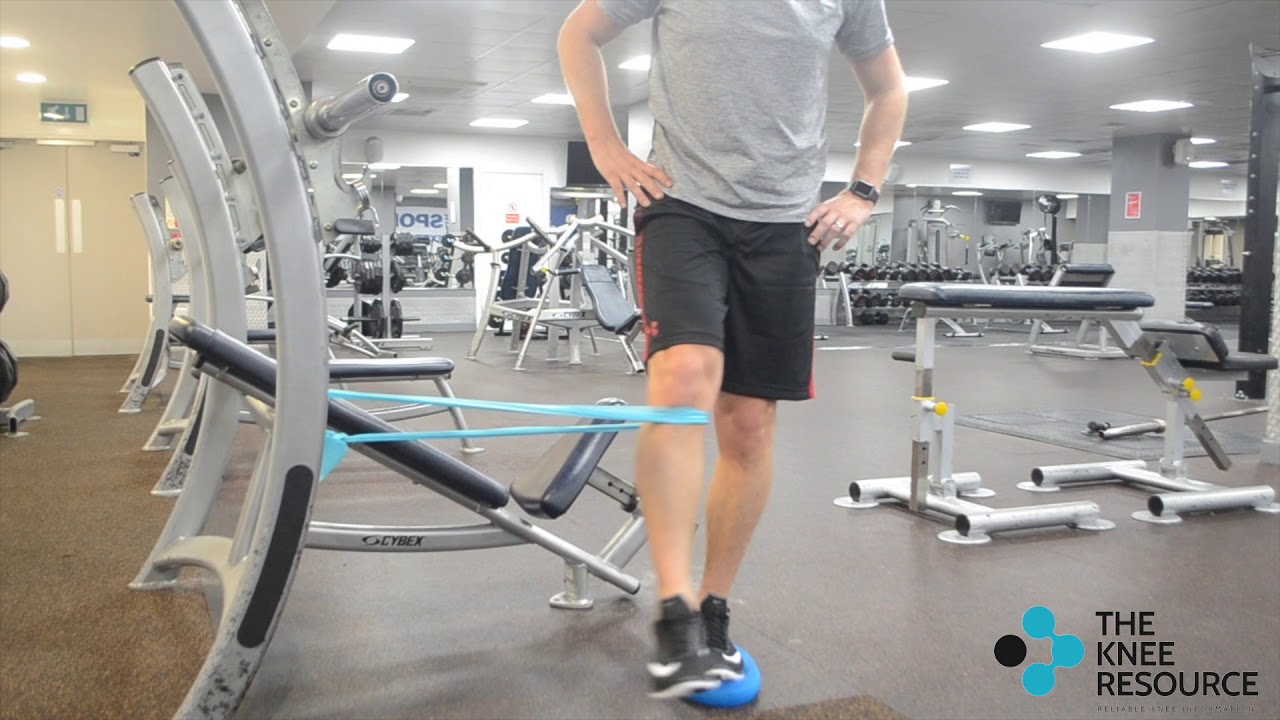 Single Leg Stance on Balance Pad with Pull Loop - YouTube