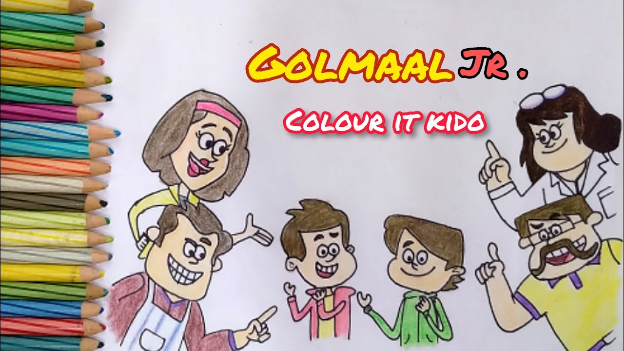 How to draw Gopal and Madhav parents Drawing | Golmaal Jr - YouTube