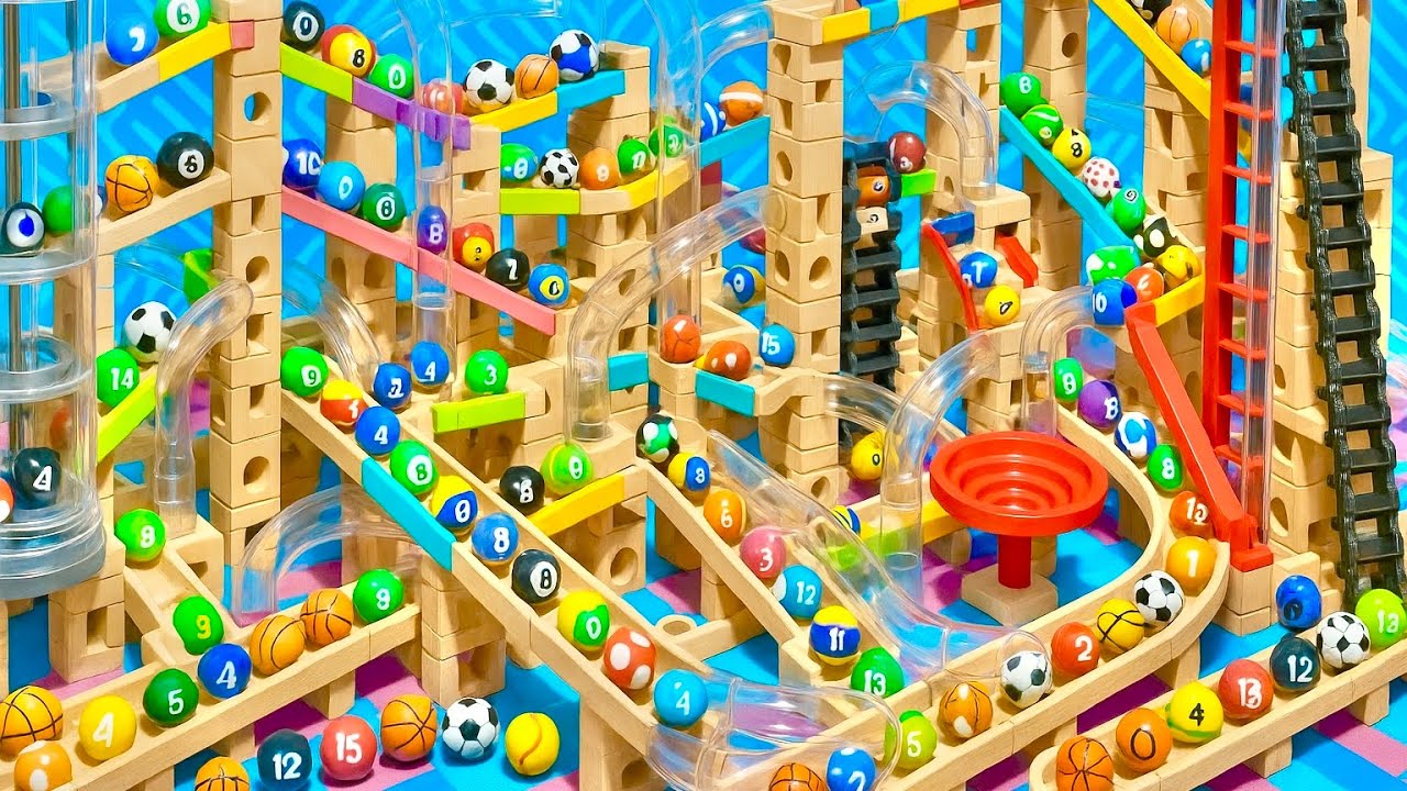 Colorful Marble Run ASMR | A Peaceful Visual Flow for ADHD and Autism ...
