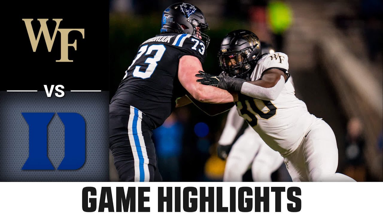 Wake Forest vs. Duke Game Highlights | 2023 ACC Football - YouTube