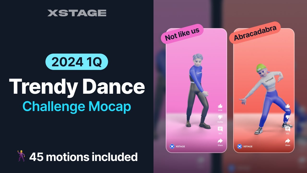 Trendy Dance Challenge Mocap Pack [2025 1Q] | Unreal Engine5, Unity ...