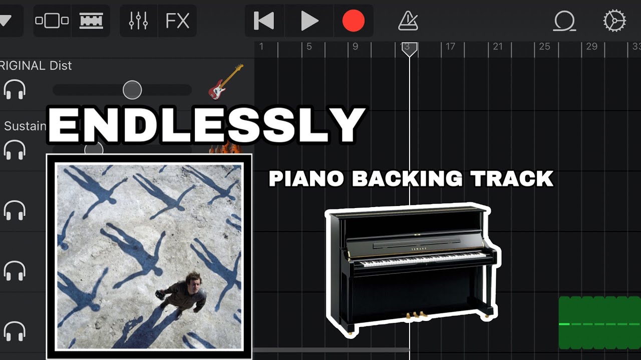 Muse - Endlessly (PIANO Backing Track - Instrumental - garageband cover ...