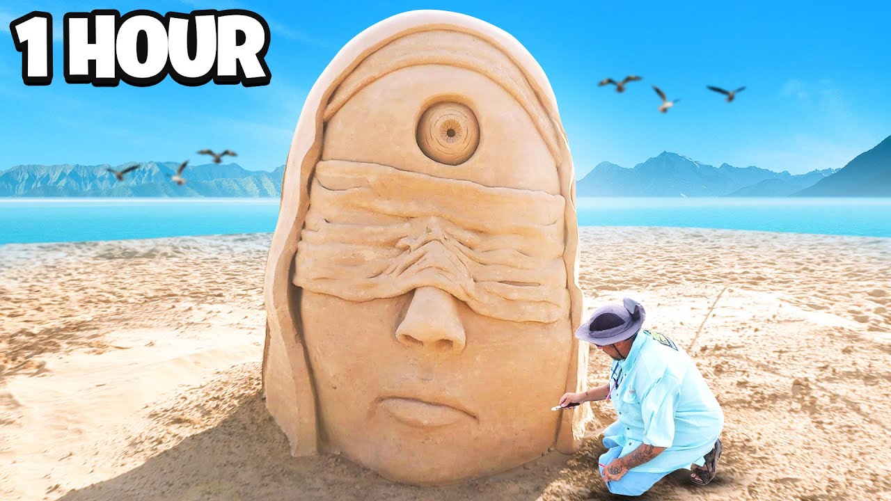 I Hired a Professional Sandcastle Builder for 1 Hour. He made this ...