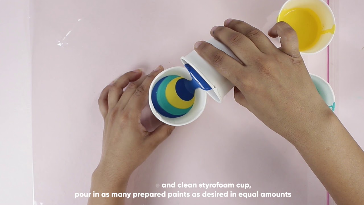 Simple Acrylic Pouring Technique with Pouring Medium - YouTube