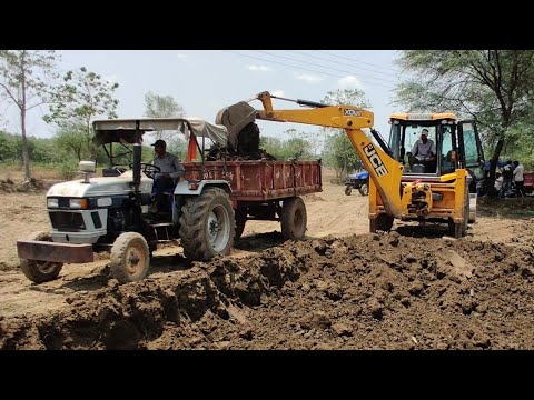 New JCB High Speed Work Testing With Loading Mud in Tractor | Jcb High ...