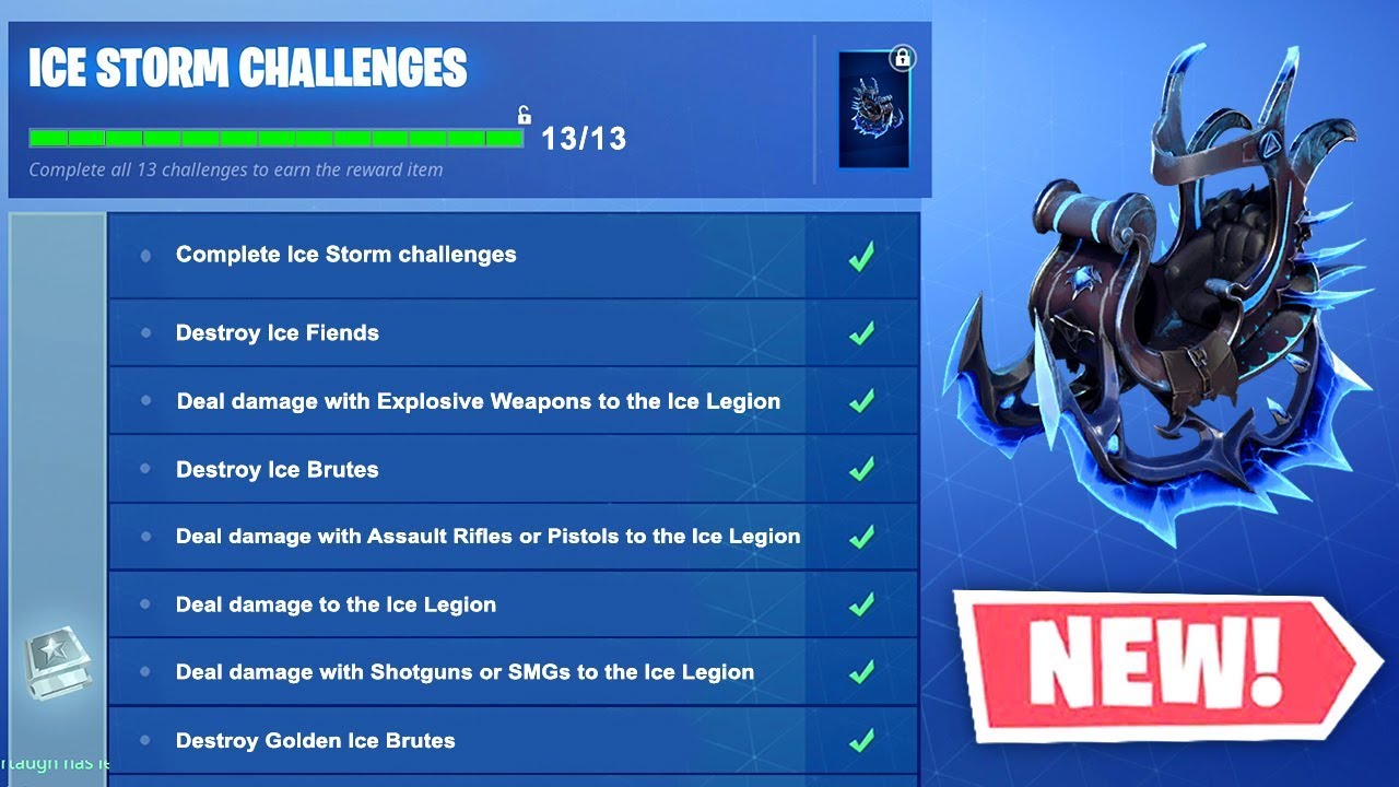 ALL ICE STORM CHALLENGES REVEALED! (Fortnite Free Rewards) - YouTube