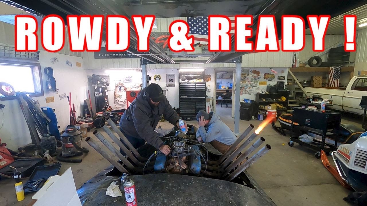 TIME TO DRIVE this Ford V8 Powered Dual Track Drag Racing Snowmobile ...