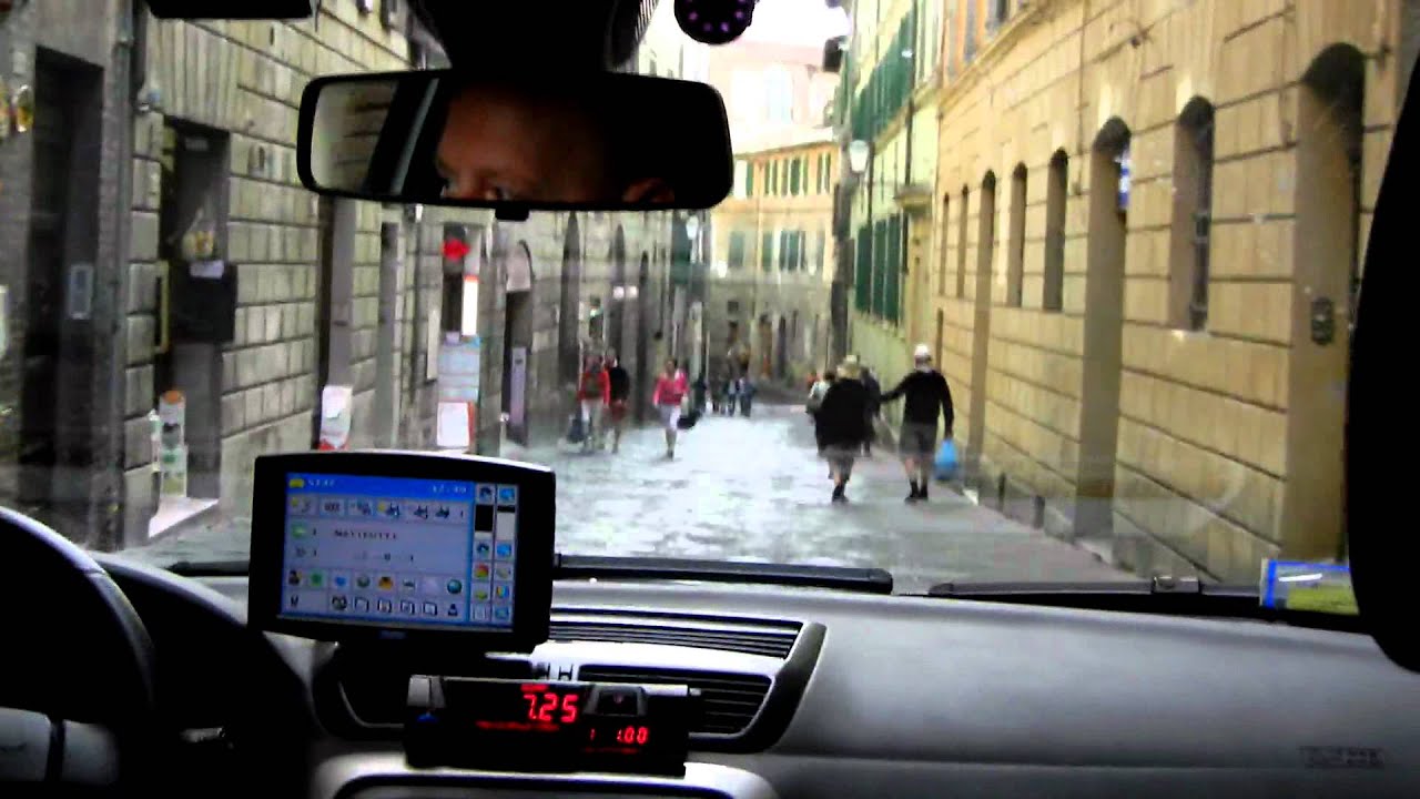 Taxi ride in Siena, Italy - YouTube