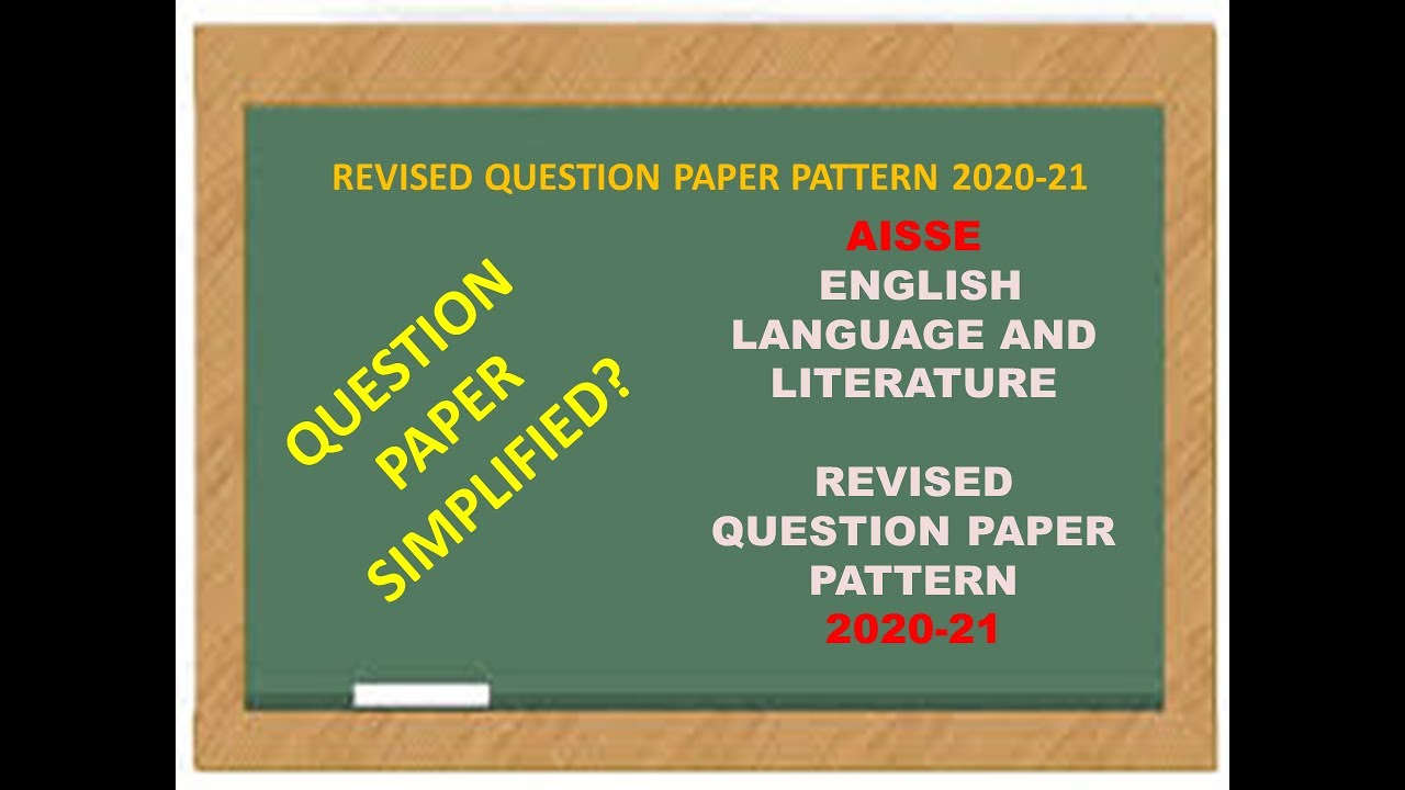 REVISED ENGLISH QUESTION PAPER PATTERN|| CLASS 10||AISSE|| Shimna's ...