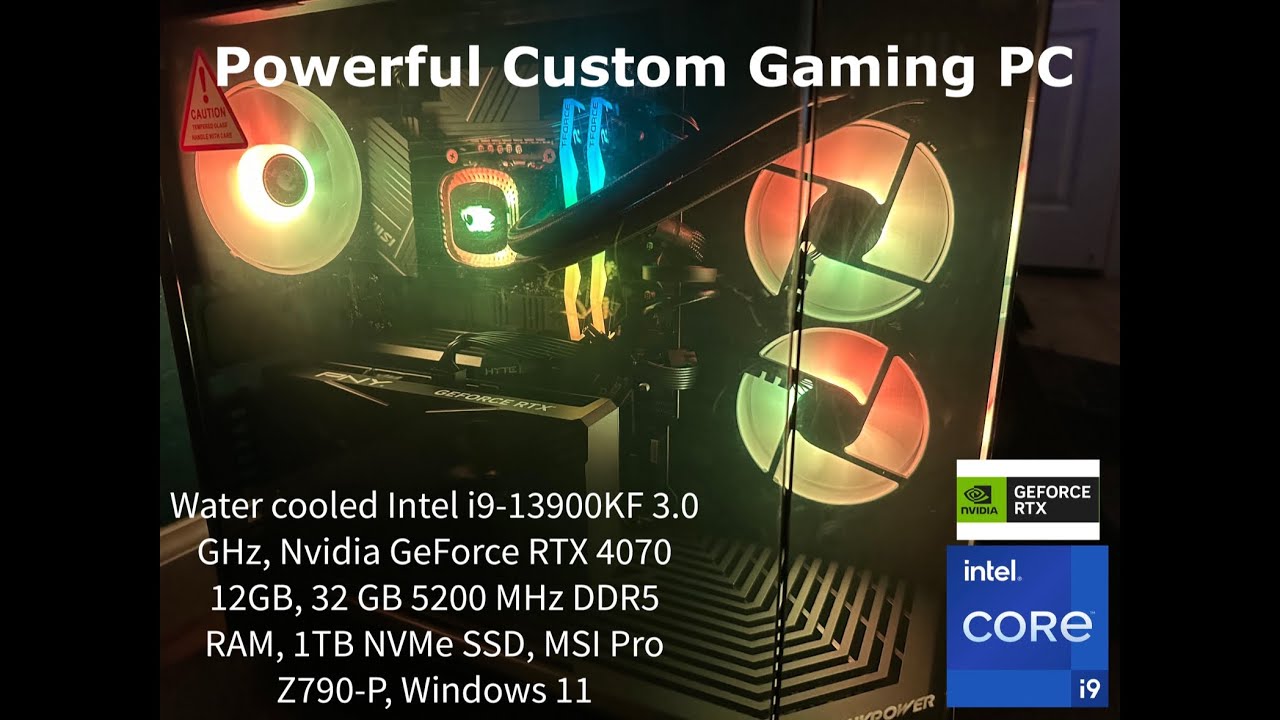 Powerful Custom Gaming PC with water cooled Intel i9-13900KF and Nvidia ...