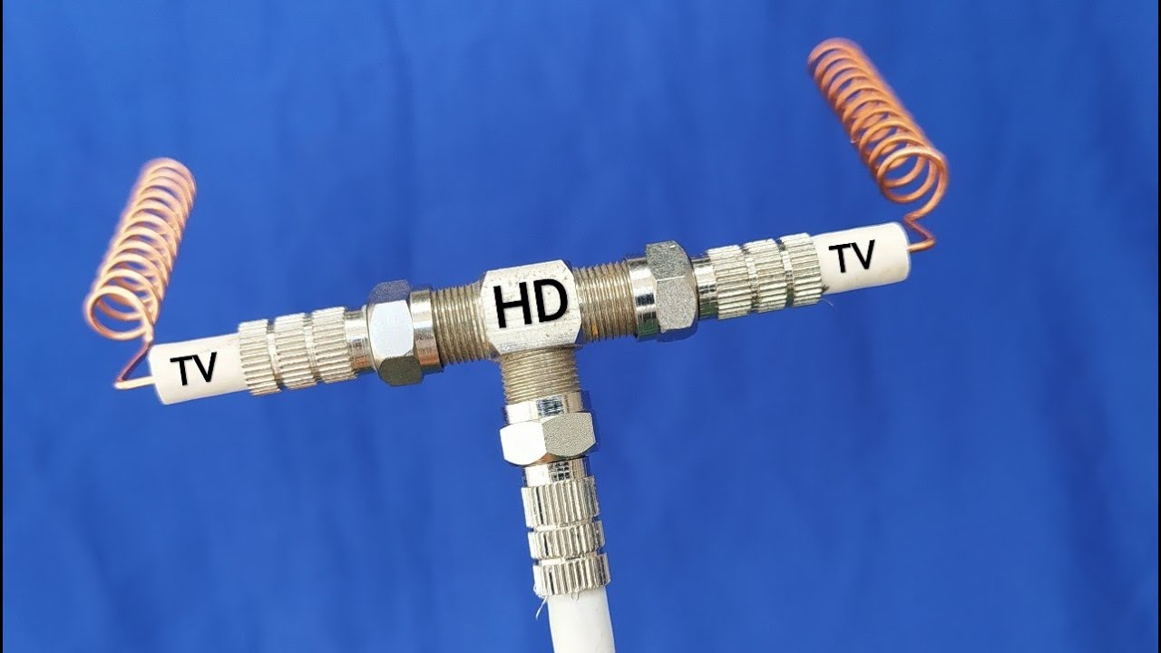 How to make a simple antenna at home to watch HD TV channels - YouTube