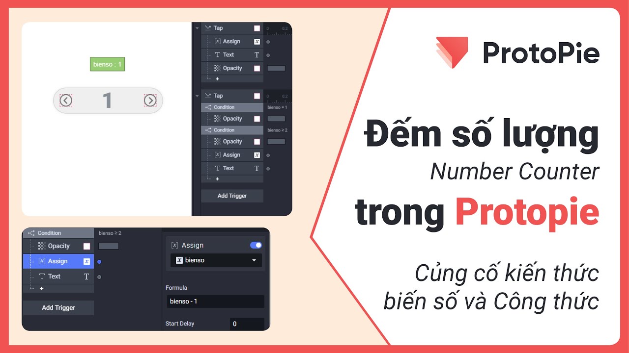 Đến số lượng (Number Counter) trong ProtoPie - YouTube