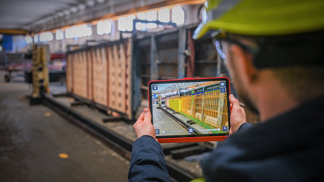 Trimble Connect AR with Spenncon at a construction site and in the ...