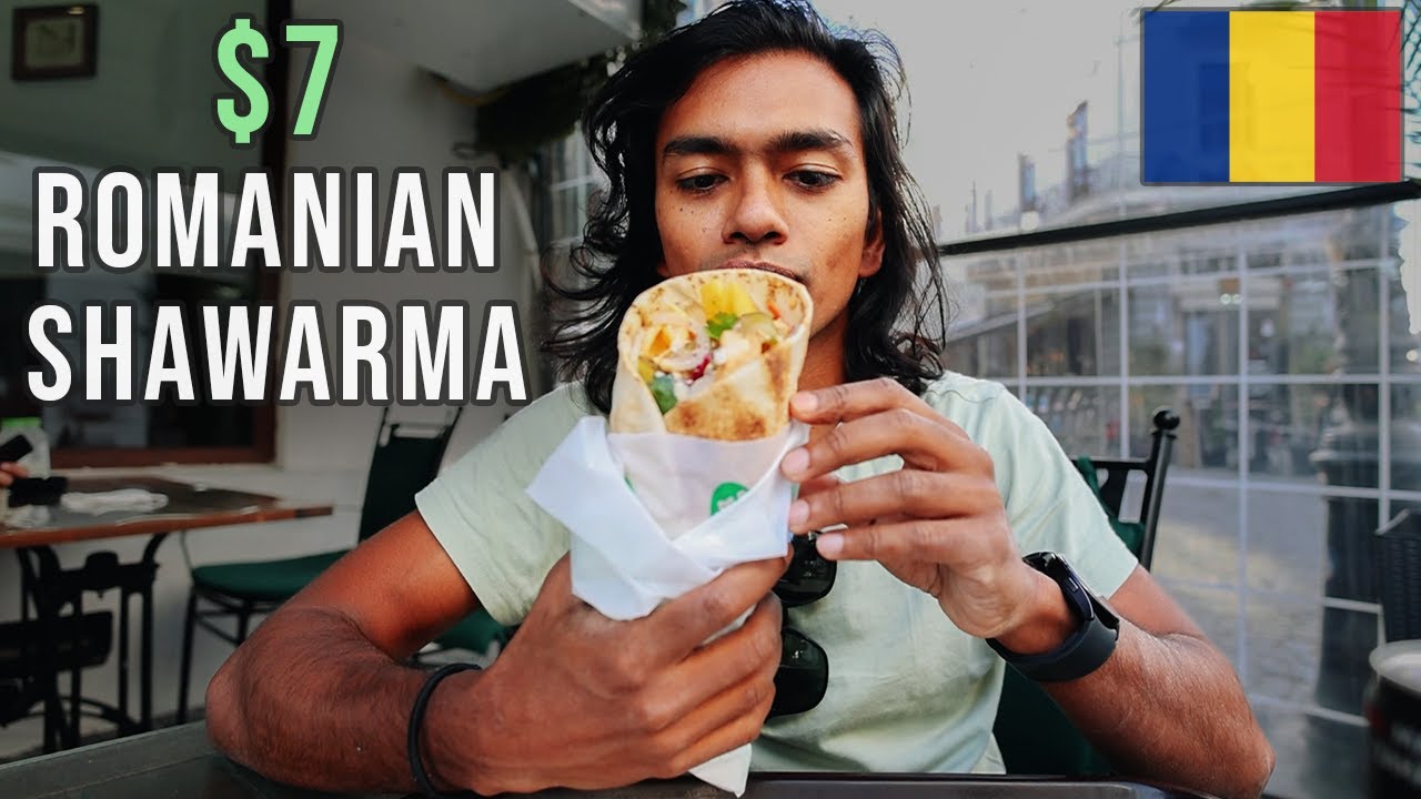 $7 Romanian Shawarma - Food Vlog 🇷🇴 - YouTube