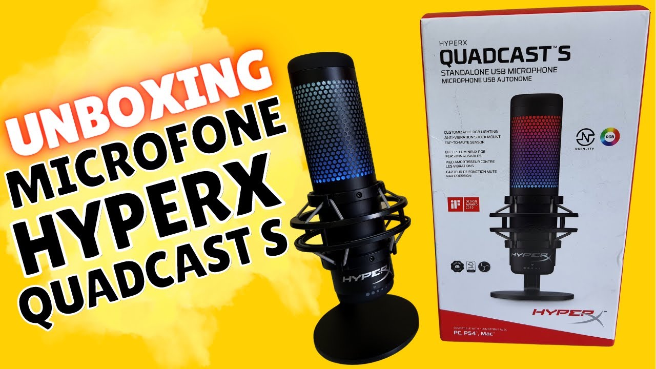 UNBOXING (TIRANDO DA CAIXA) MICROFONE HYPERX QUADCAST S - YouTube