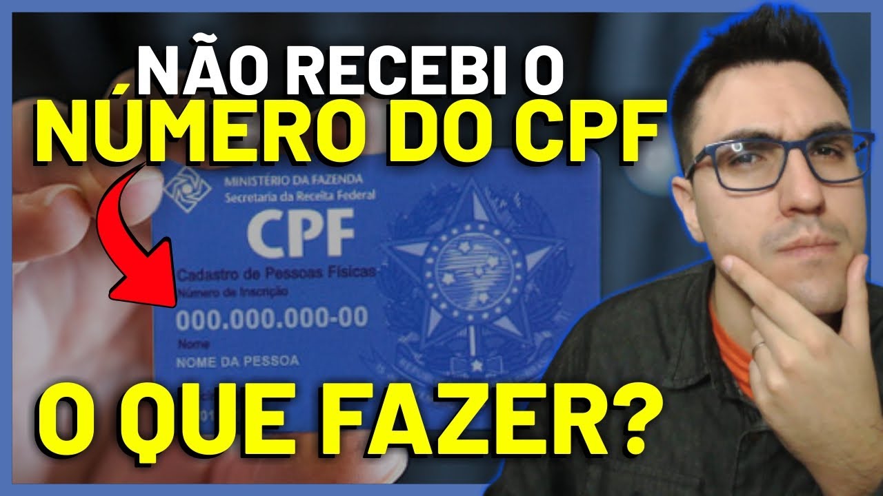 NÃO RECEBI O NÚMERO DO CPF | O QUE FAZER? 1ª VIA CPF - YouTube