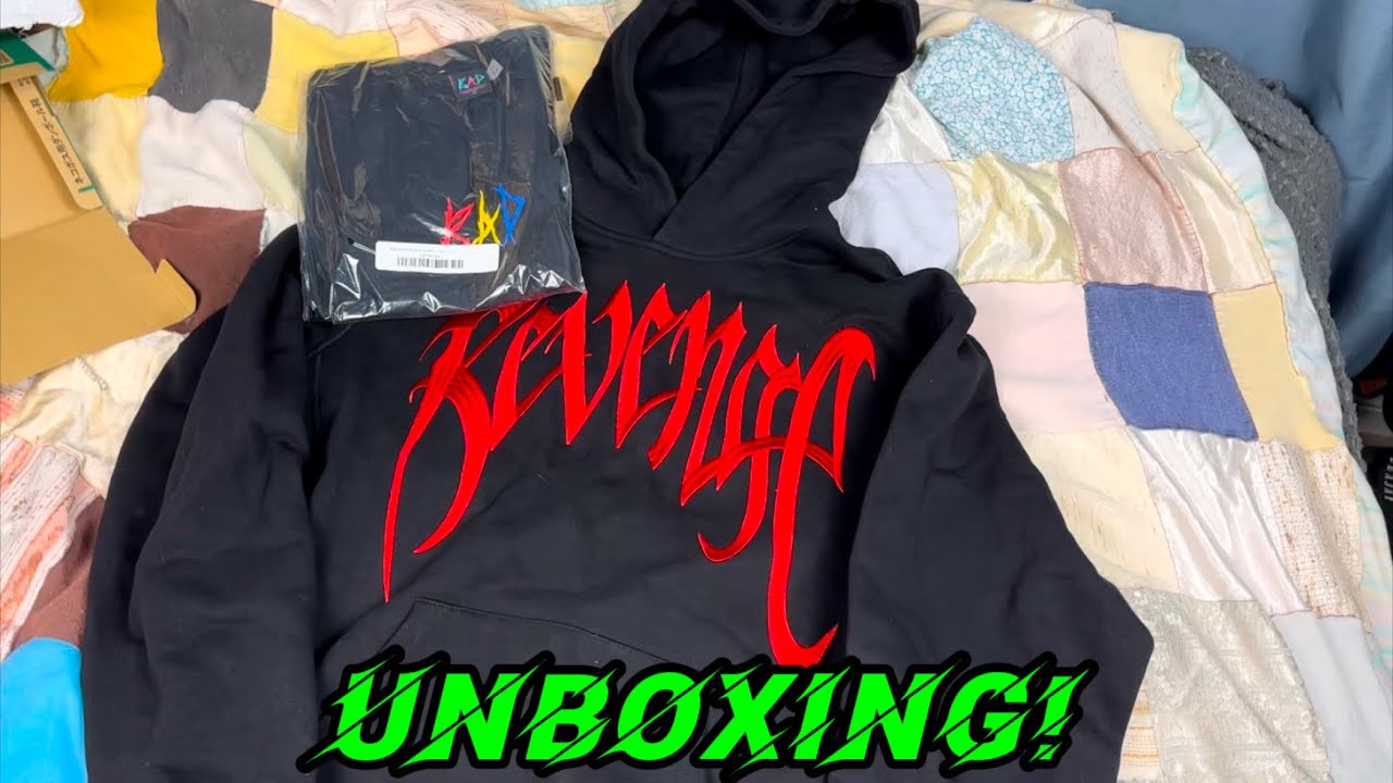 REVENGE RED EMBROIDERED HOODIE & BAD SHIRT UNBOXING! - YouTube