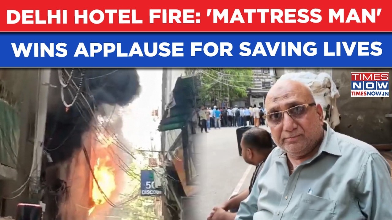 Delhi Hotel Fire: People Jumped, This Man Rushed With Mattresses ...