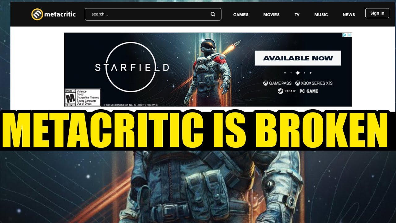 Starfield's Broken Metacritic Reviews - YouTube