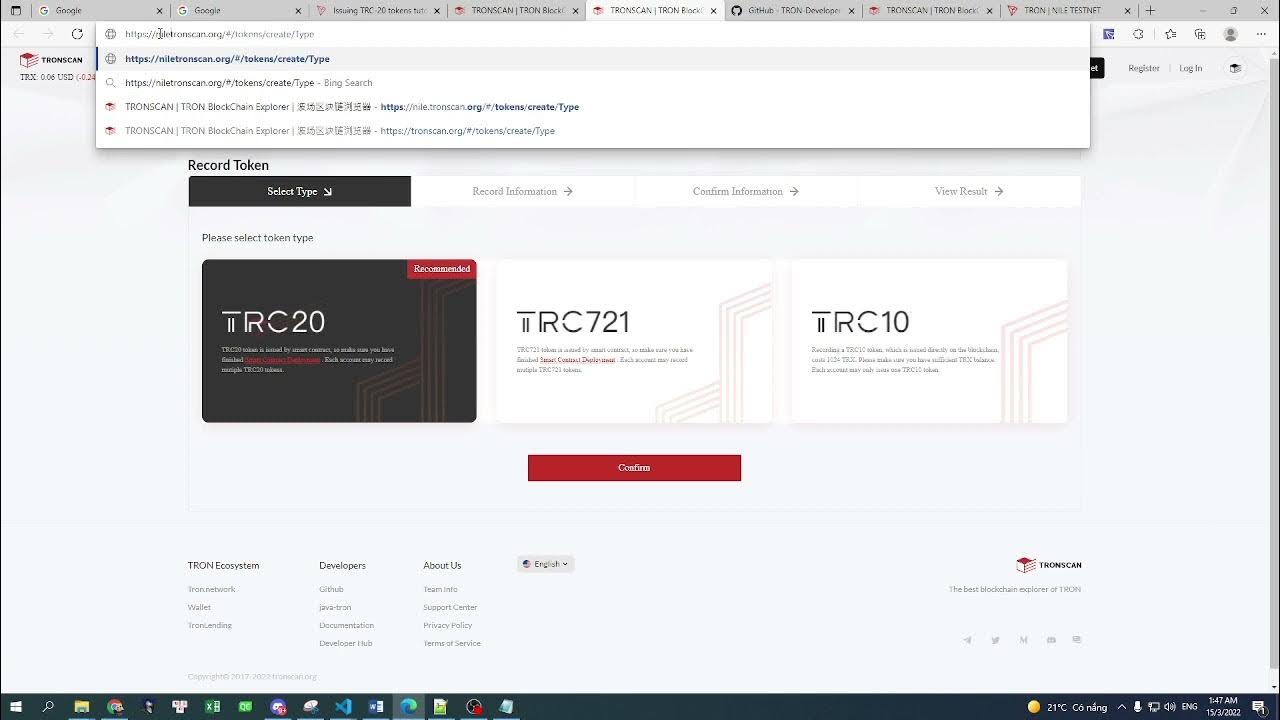 Create TRC20 token detail - YouTube