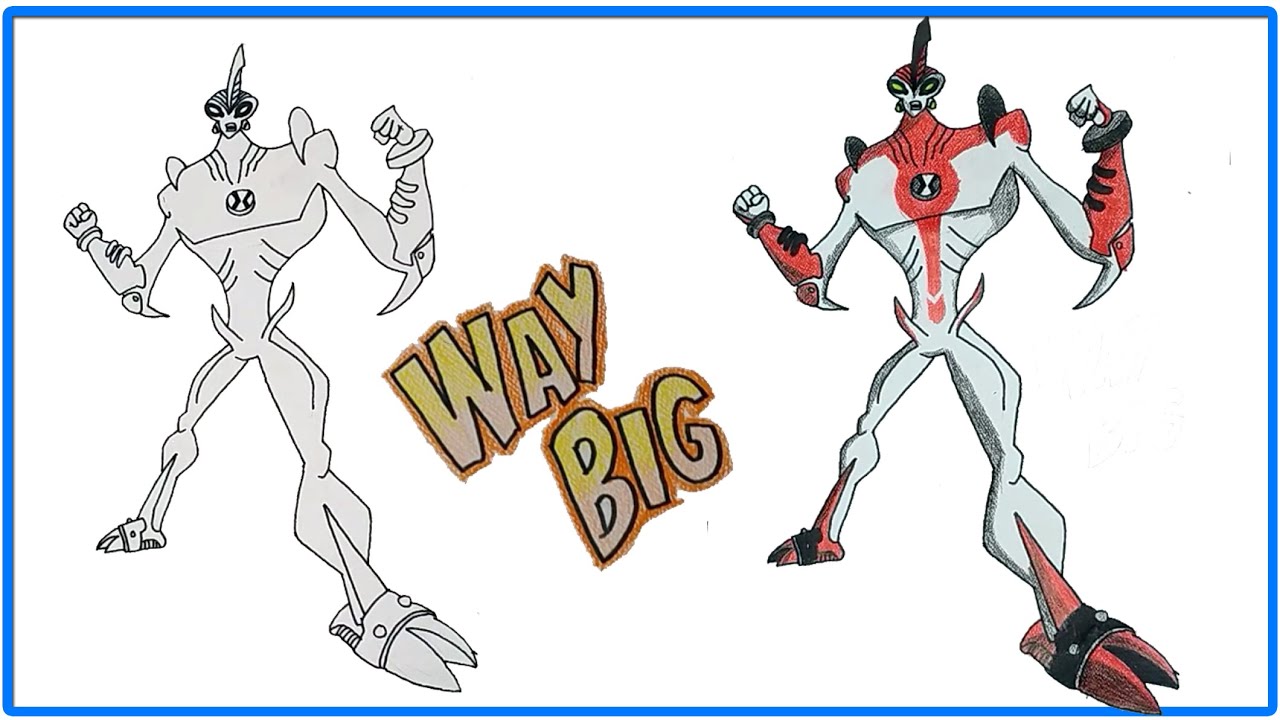 How To Draw Way Big From Ben 10 | Simple step by step Drawing - YouTube