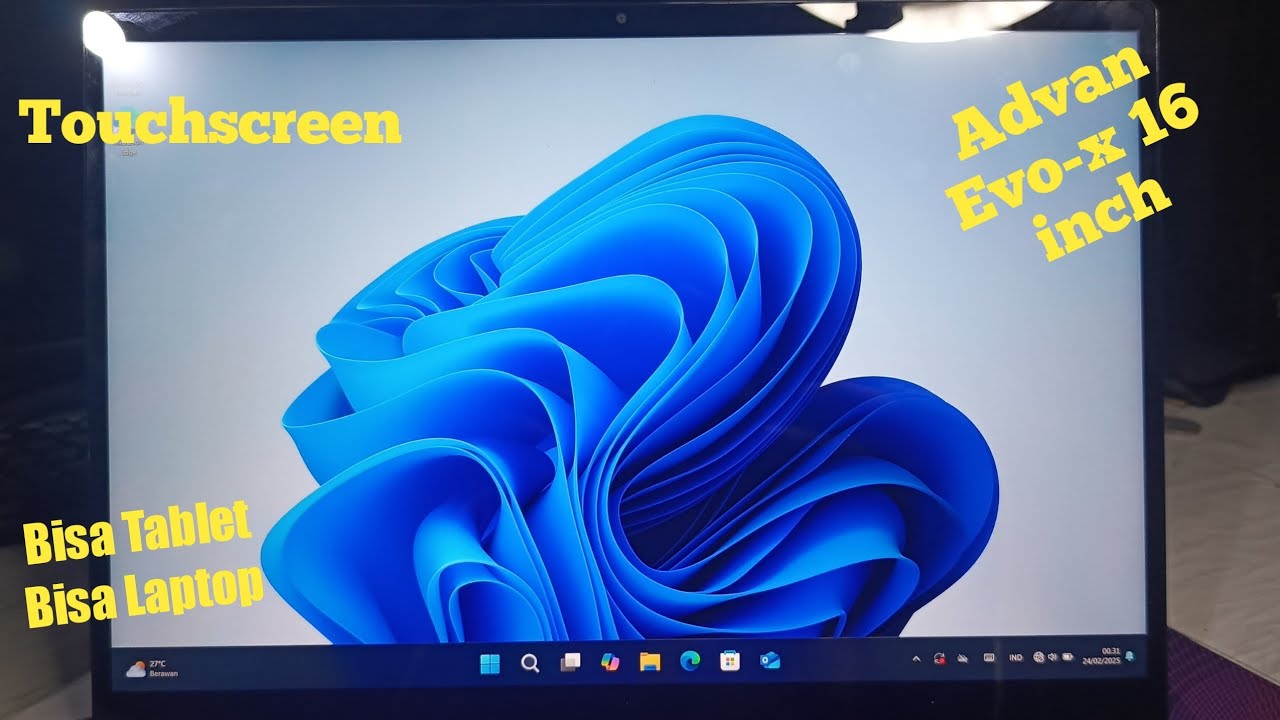 Unboxing Advan Evo x 16 inch Laptop 2 in 1 bisa Tablet dan Laptop ...