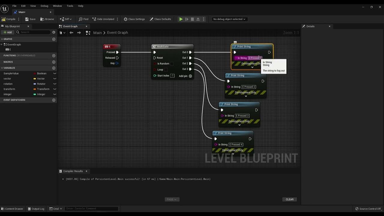 Ue5 Blueprints Tutorial 038 1 Create A Node Multigate ノードの作成 Youtube