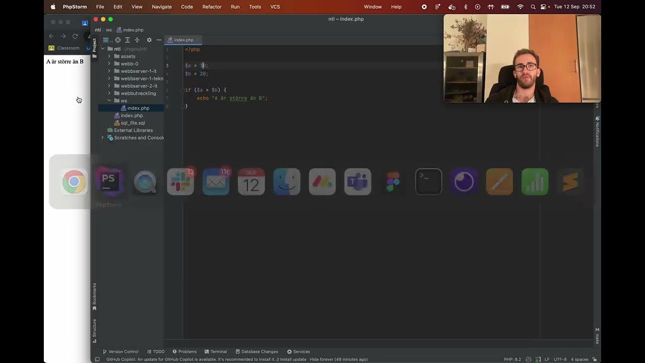 Genomgång – Grundläggande funktioner i PHP - YouTube