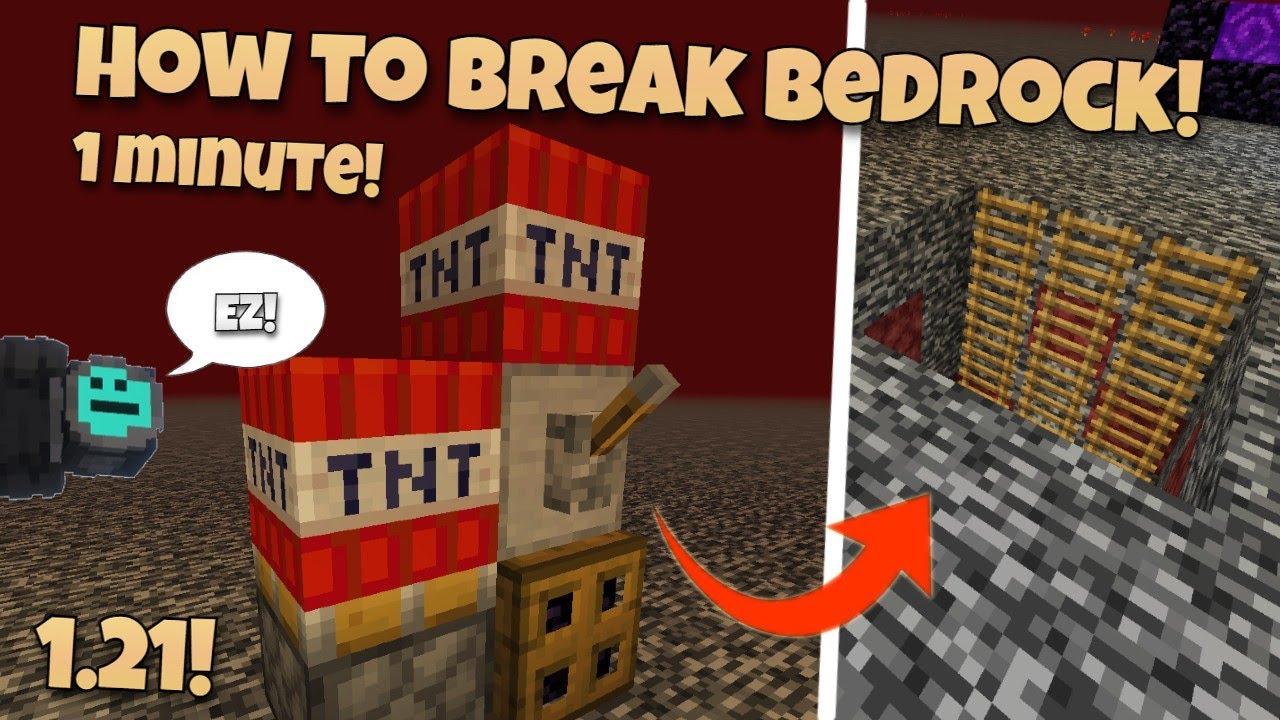 How to EASILY Break Bedrock in Minecraft 1.21! | Less Than 1 Minute ...