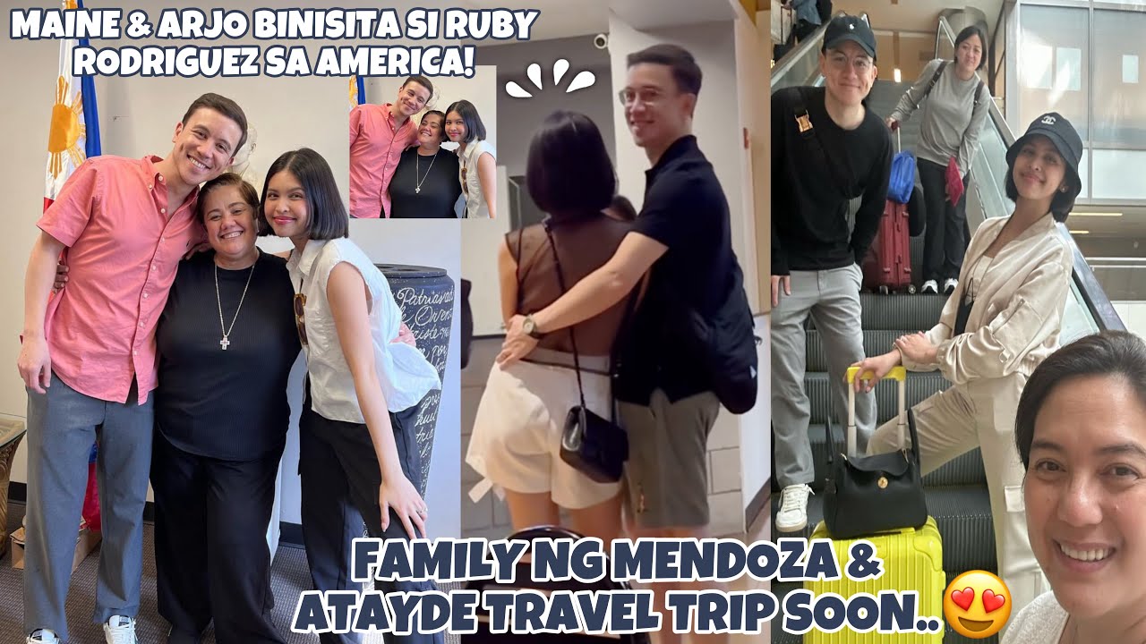 MAINE MENDOZA BINISITA SI RUBY RODRIGUEZ SA AMERIKA KASAMA SI ARJO 😍 SOON MENDOZA AT ATAYDE ...
