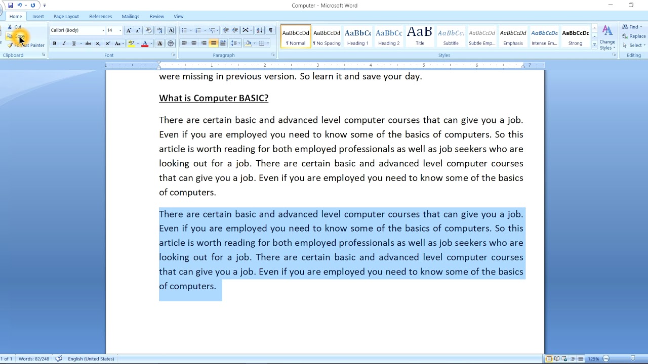 Microsoft Word-Home Menu | MS Word Unit-3 | Nepali - YouTube